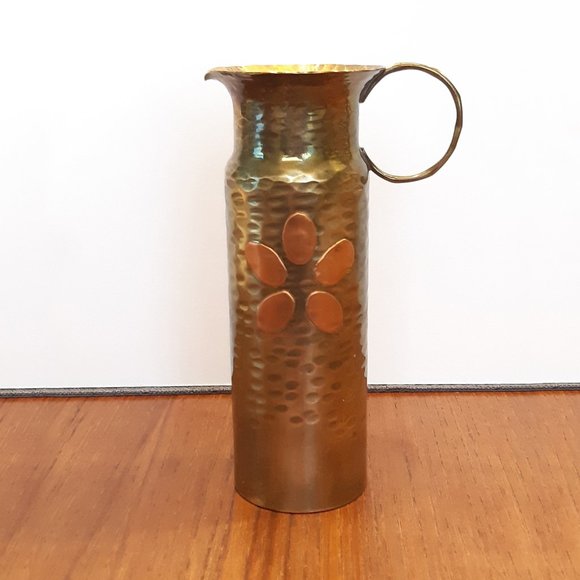 Accents | Handmade Hammered Brass And Copper Vase Jug Fairthorne ...